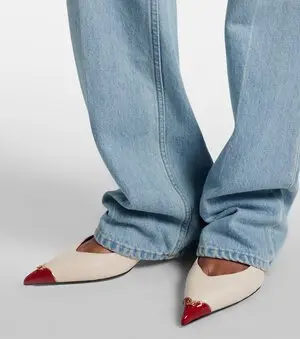 Valentino Garavani Heartip Leather Slingback Pumps