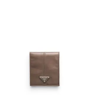 Prada Leather Wallet - Grey