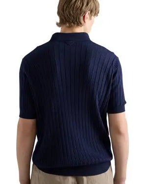 Prada Cashmere And Silk Polo Shirt - Blue