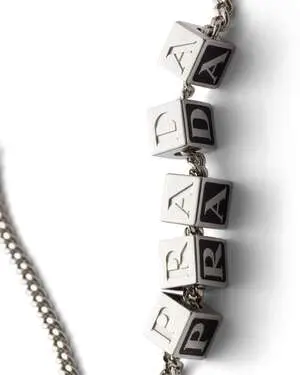 Prada Enamel Lettering Logo Bracelet
