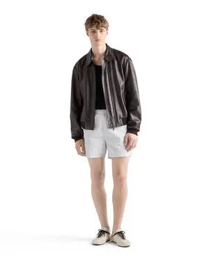 Prada Nappa Leather Bomber Jacket