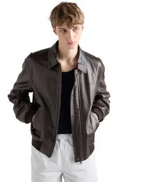 Prada Nappa Leather Bomber Jacket