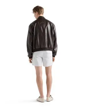 Prada Nappa Leather Bomber Jacket