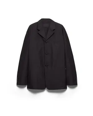 Prada Single-breasted Technical Cotton Blazer