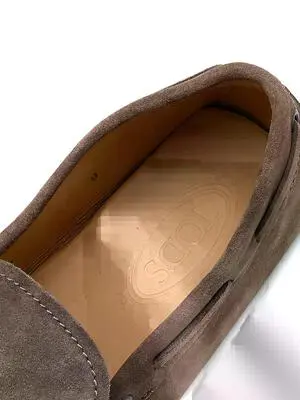 TOD'S Suede Bow Loafers