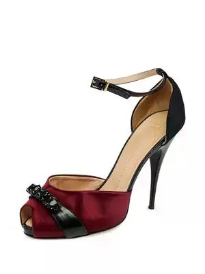 GIUSEPPE ZANOTTI Embellished Heeled Sandals - Black