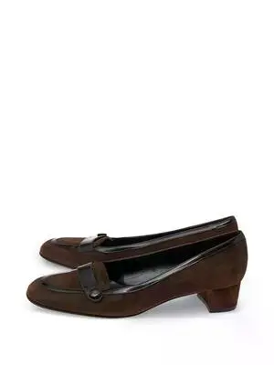 FERRAGAMO Suede Heeled Pumps