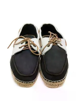 Giorgio Armani Nubuck Leather Espadrille Shoes