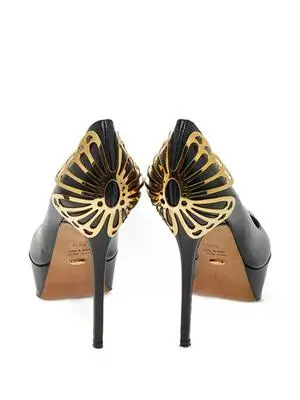 SERGIO ROSSI Platform Pumps With Butterfly Detail