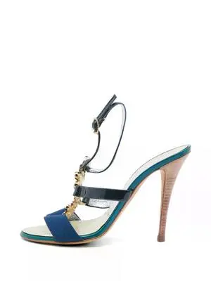 GIUSEPPE ZANOTTI Embellished Slingback Sandals - Blue