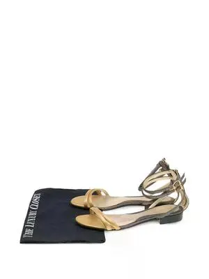 Fendi Lizard-embossed Ankle Strap Sandals