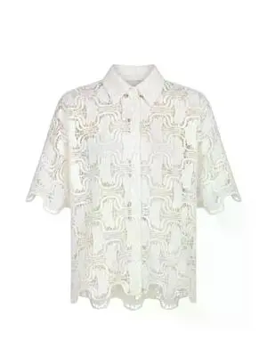 MEIMEIJ Guipure Lace Shirt - White