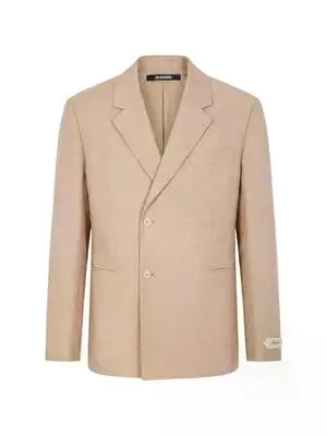 Jacquemus The Melo Logo-patch Blazer - Neutrals