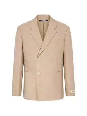 Jacquemus The Melo Logo-patch Blazer - Neutrals