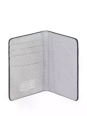MAISON MARGIELA Four Stitches Grained Card Holder - Blue