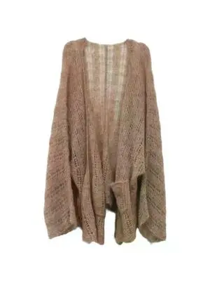 YANGKEHAN Open-knit Mohair-blend Cardigan