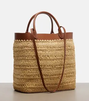 Prada Crochet Raffia Tote Bag
