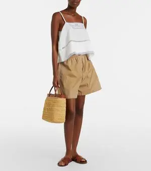Prada Crochet Raffia Tote Bag