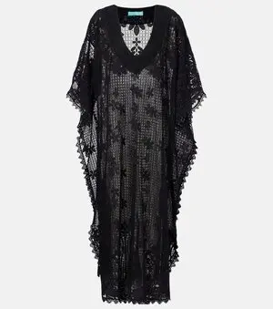 Melissa Odabash Yasin Cotton-blend Lace Kaftan - Black