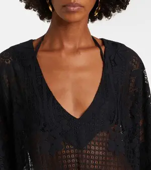 Melissa Odabash Yasin Cotton-blend Lace Kaftan