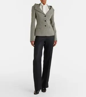 Alexander McQueen Gingham Layered Blazer