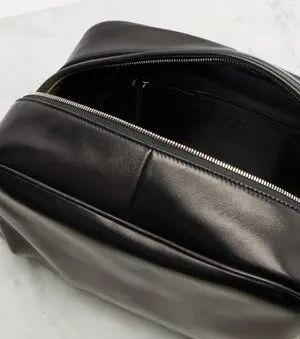 THE ROW Leila Small Leather Clutch - Black