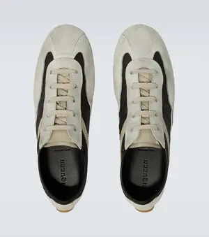 Alexander McQueen Suede-trimmed Sneakers - Grey