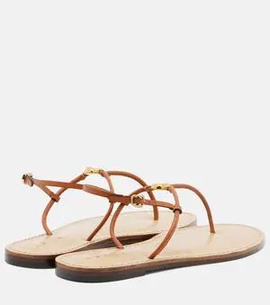 AMANU Naivasha Leather Thong Sandals - Brown