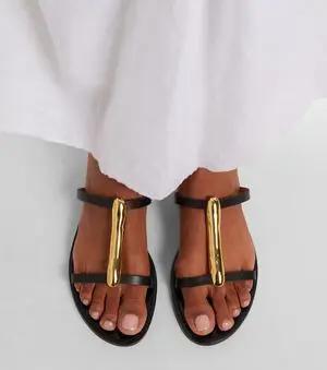 AMANU Sahara Embellished Leather Sandals