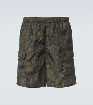 Prada Re-nylon Floral Swim Trunks - Blue