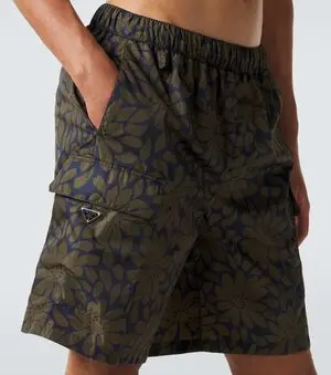 Prada Re-nylon Floral Swim Trunks - Blue
