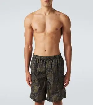 Prada Re-nylon Floral Swim Trunks - Blue