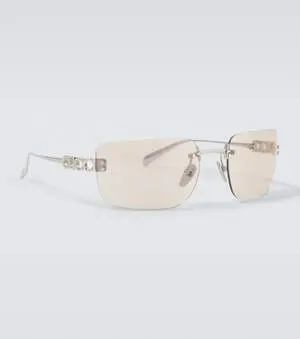 Gucci Tone Metal Rectangle Sunglasses