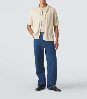 JIL SANDER Straight Leg Jeans In Medium Denim