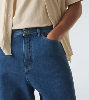 JIL SANDER Straight Leg Jeans In Medium Denim