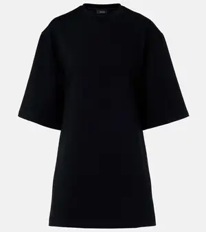 Wardrobe.NYC Open-back Cotton-blend Jersey Minidress - Black