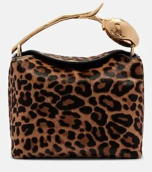 Erdem Bloom Mini Calf Hair Top-handle Bag - Brown
