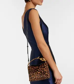 Erdem Bloom Mini Calf Hair Top-handle Bag - Brown