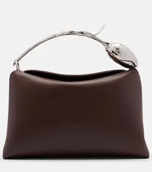 Erdem Bloom Midi Leather Top-handle Bag - Brown