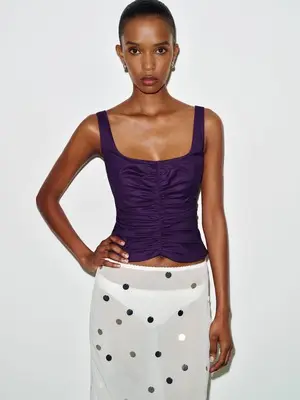 REFORMATION Thistle Top - Purple