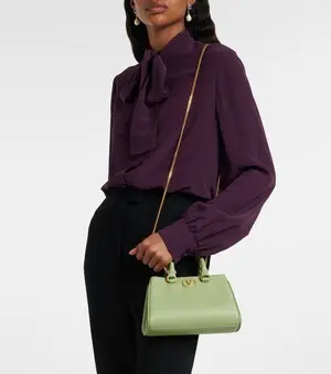 Valentino Garavani Vlogo Mini Leather Top-handle Bag