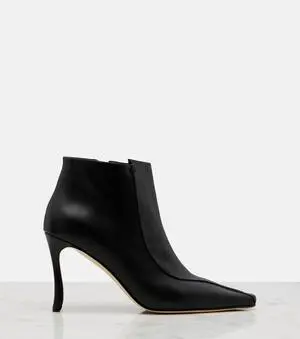 Manolo Blahnik Milleta Leather Ankle Boots