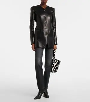 Manolo Blahnik Milleta Leather Ankle Boots