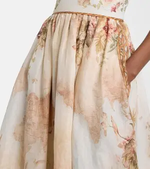 Zimmermann Mahon Printed Linen Midi Dress