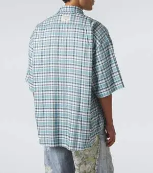 Acne Studios Plaid Oversized Flannel Shirt