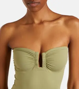 ERES Cassiopee Gathered One Piece Swimsuit - Green