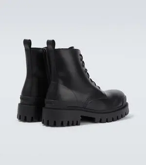 Balenciaga Combat Strike Leather Combat Boots