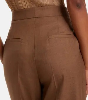 Gabriela Hearst Vesta Wool And Silk Flared Trousers