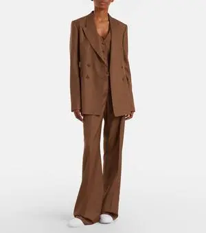 Gabriela Hearst Vesta Wool And Silk Flared Trousers