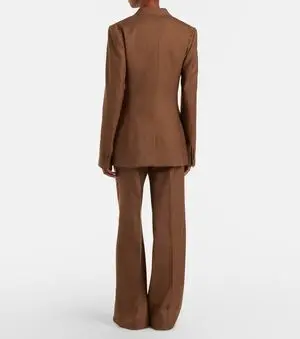 Gabriela Hearst Vesta Wool And Silk Flared Trousers